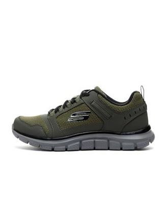 Skechers Baskets pour Homme, Vert, 42 EU