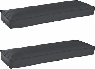 vidaXL Set de coussins de palette 2 pcs Noir 120 x 40 x 8 cm Vidaxl