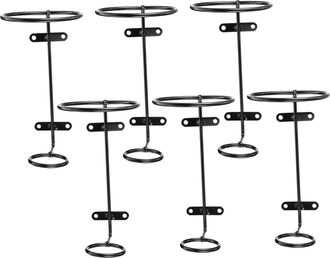 BESPORTBLE 6 St&uuml;ck Weinregal Wandmontage Rotwein Flaschenhalter Abw&auml;rts Anzeige Sicher Stabil Platzsparend Organizer K&uuml;che Wohnzimmer