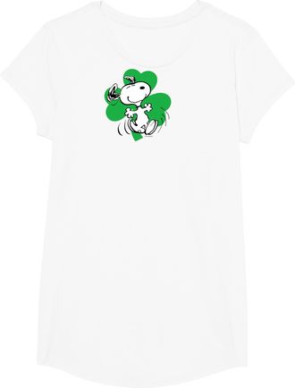 Peanuts St.Patricks - Dancing Snoopy Shamrock T-Shirt