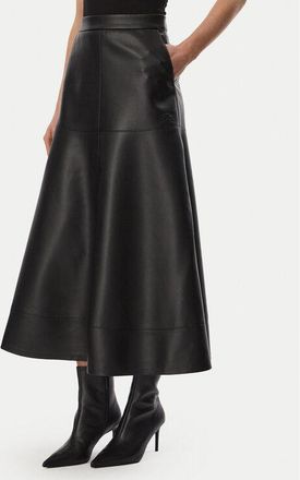 Karl Lagerfeld Rock aus Kunstleder B4W12004 Schwarz Regular Fit