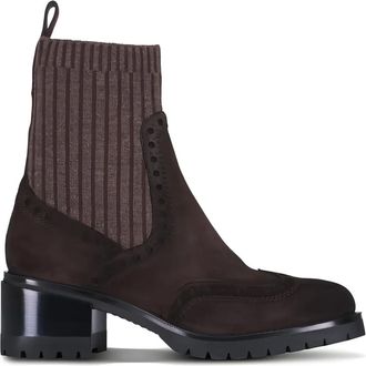 Santoni Ferret round-toe boots - Braun