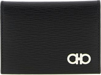 Ferragamo Homme, Accessoires, Noir, Taille: ONE Size Revival Gancio Card Holder