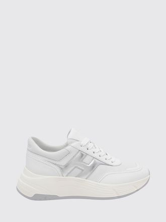 Hogan Baskets Hi-Fi en nappa lisse et lamin&eacute; avec semelle chunky