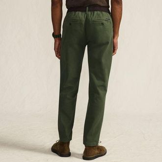 Lands End Straight Fit Chinos mit Textur, Herren, Größe:48-50 81 regular, Grün, Baumwolle/Baumwoll-Mischung, by Lands End