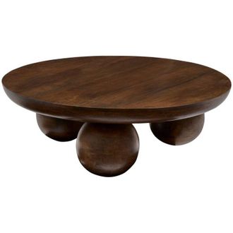 Atmosphera Table basse Abekas bois de manguier 90x90x30cm - Atmosphera cr&eacute;ateur dint&eacute;rieur