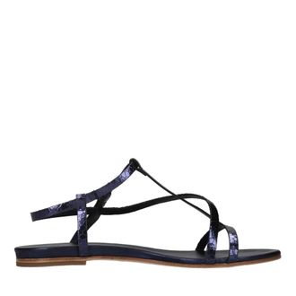 Del Carlo DEL Carlo, Femme, Chaussures, Bleu, Taille: 39 EU Sandales Plates en Cuir