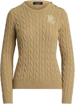 Ralph Lauren Femme, Pulls, Beige, Taille: 36 FR Tricot à col rond