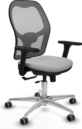 Piqueras y Crespo B&uuml;rostuhl, Grau, mit 3D-Armlehnen, h&ouml;henverstellbare Lendenwirbelst&uuml;tze, ausgestattet mit Syncro/Traslack und eingespritztem Schaumstoff, Rollen 65 mm