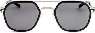 Mykita lunettes de soleil &agrave; monture carr&eacute;e - Argent
