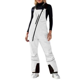 Generic Pantalon de Ski pour Femme - Coupe-Vent - Respirant - Fonctionnel - avec Bretelles - Baggy - Jupe Pare-Neige - Pantalon de Snowboard - Pantalon de Ski