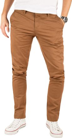 Yazubi Kyle - Braune Chino Herren Hose - Business Chinohose F&uuml;r M&auml;nner - Stretch Chinojeans, Braun (Camel Otter 181018), W34/L38