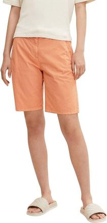 Tom Tailor Damen Chino Bermuda Shorts mit G&uuml;rtel 1031285, 29519 - Cantaloupe Orange, 32