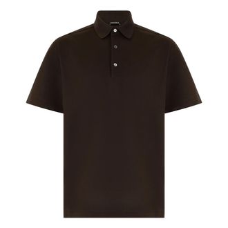 Ermenegildo Zegna Baumwoll-Piqu&eacute;-Poloshirt - - Tops - Herren - Braun - 3XL
