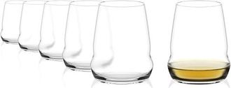 Stölzle Weißweinbecher Cocoon 6er-Set 445 ml - Moderne Weingläser ohne Stiel für maximale Aromaentfaltung - Flache Weißweingläser aus Kristallglas - Spülmasch