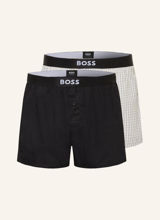 HUGO BOSS 2er-Pack Web-Boxershorts grau
