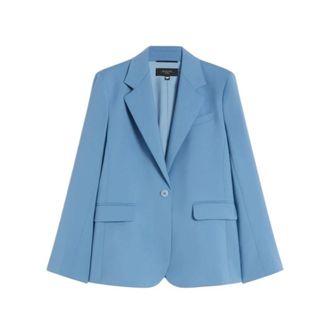Max Mara Einreihiger Blazer - - Jackets - Damen - Blau - XS
