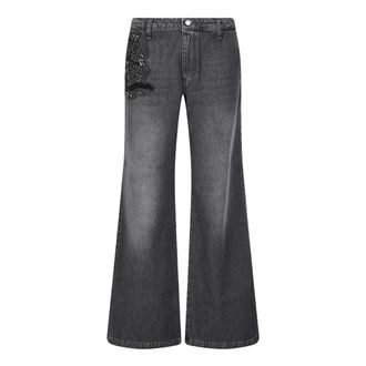 Ermanno Scervino Wide Leg Jeans - - Jeans - Damen - Schwarzk - 2XS
