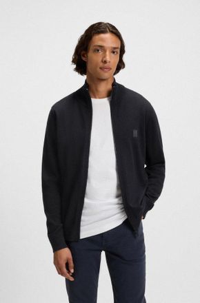 HUGO BOSS Strickjacke Kanozip mit Rei&szlig;verschluss