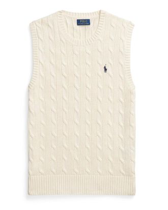 Ralph Lauren Pullunder aus Baumwolle in Zopfstrickmuster in