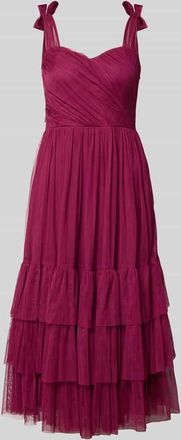 Lace & Beads Knielanges Cocktailkleid im Stufen-Look