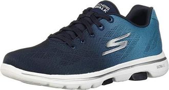 Skechers Go Walk 5 Alive pour Femme, Bleu Marine/Blanc, 39 EU