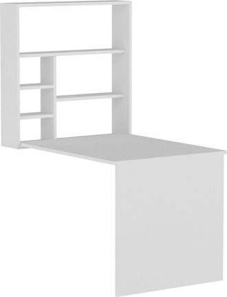 Hanah Home Bureau en bois Sedir - 90 x 59 x 154 cm - Blanc