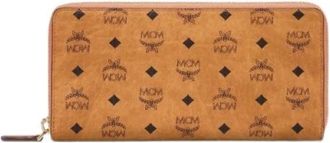 MCM Mcm, Femme, Accessoires, Brun, Taille: ONE Size Portefeuille zipp&eacute; Visetos