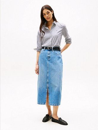 Tommy Hilfiger Jupe en jean longueur midi taille haute