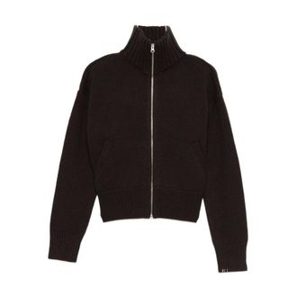 Extreme Cashmere Gilet en Cachemire Marron &agrave; Fermeture &Eacute;clair - Femme - Pulls - Brun - Taille: ONE Size