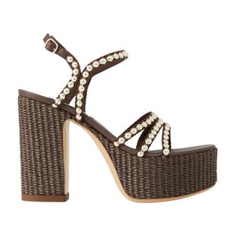 Casadei Femme, Chaussures, Brun, Taille: 41 EU Isa Studsway 120 Platform Sandales