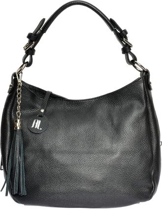 Anna Luchini Schwarz Rindsledertasche