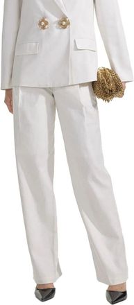 Self Portrait Leinenhose - Tailored Fit - Wei&szlig; - - Trousers - Damen - Wei&szlig; - 2XS