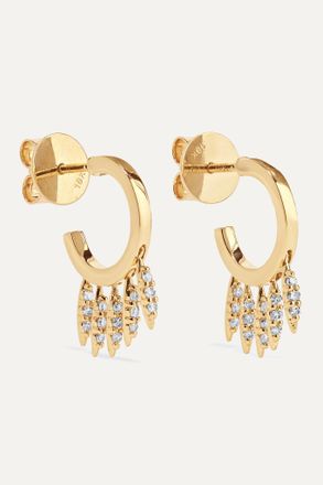 Ileana Makri Grass Clipping Creolen Aus 18 Karat Gold Mit Diamanten