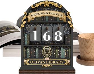 Generic Books Read This Year Tracker, Holz Jahreslesez&auml;hler, Moderne Lesez&auml;hler B&uuml;cherregaldekoration, Multifunktionale Buchz&auml;hler F&uuml;r Bibliotheksecke Arbeits