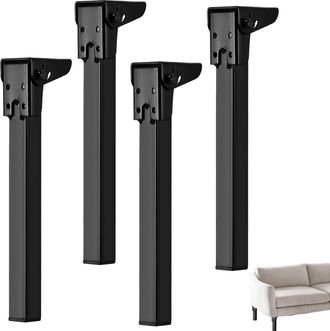 Generic Klappbare Tischbeine - 4 St&uuml;ck Schreibtischst&auml;nder, robuster Stahlrahmen f&uuml;r tragbare M&ouml;bel mit Verriegelungsmechanismus|Beine f&uuml;r Computertisch