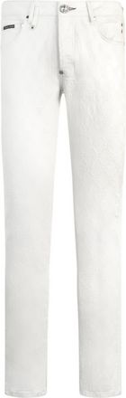 Philipp Plein Super Straight Cut Jeans Embroidery Monogram