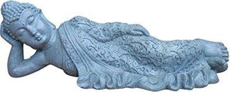 Douceur d'Intérieur HOMEA 5dej1207 Statue Zeichnung Buddha sitzend GRC Beton Waffe Fiberglas grau 56,5 x 18,5 x 18,5 cm