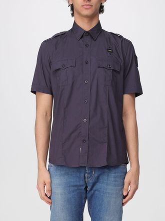 Blauer Chemise Homme couleur Bleu