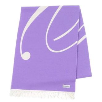 Burberry Pre-owned Wool Scarf - Femme - Pre-owned - Violet - Taille: ONE Size