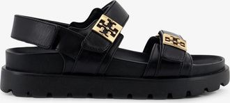 Tory Burch Mellow leather sandals with metal logo on the side - TORY BURCH - gender_Woman