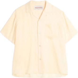 Valentino Garavani Jacquard-Hemd aus Seide - Gelb