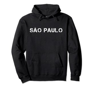 Sao Paulo Cool Vintage Retro Schriftart Pullover Hoodie
