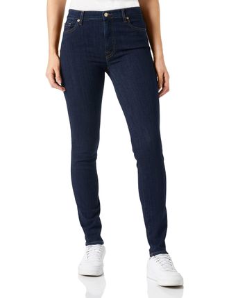 7 For All Mankind Damen Jswza230 Jeans, Dark Blue, 27 EU