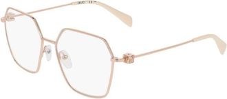 Liu Jo Femme, Accessoires, Jaune, Taille: 54 MM Monture Optique Rectangulaire