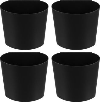 FOMIYES 4 St&uuml;Ck H&auml;Ngende Becherhalter F&uuml;R Rollwagen, Trolley-Aufbewahrungskorb, H&auml;Ngeeimer, Pflanzenbeh&auml;Lter, Aufbewahrungseimer, Schminkstifthalter, Schwarz