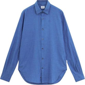 Aspesi Homme, Chemises, Bleu, Taille: 2XL Chemise en coton &agrave; manches longues