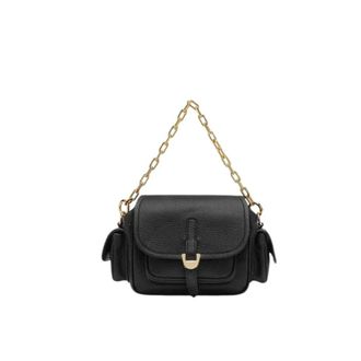 Coccinelle Femme, Sacs, Noir, Taille: ONE Size Sac bandouli&egrave;re en cuir noir