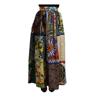 Dolce & Gabbana Multicolor Sizilien Maxi Rock - - Skirts - Damen - Mehrfarbig - 2XS