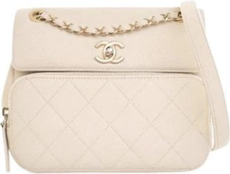Chanel Sac bandouli&egrave;re Classic Flap Pre-owned - Femme - Pre-owned - Blanc - Taille: ONE Size
